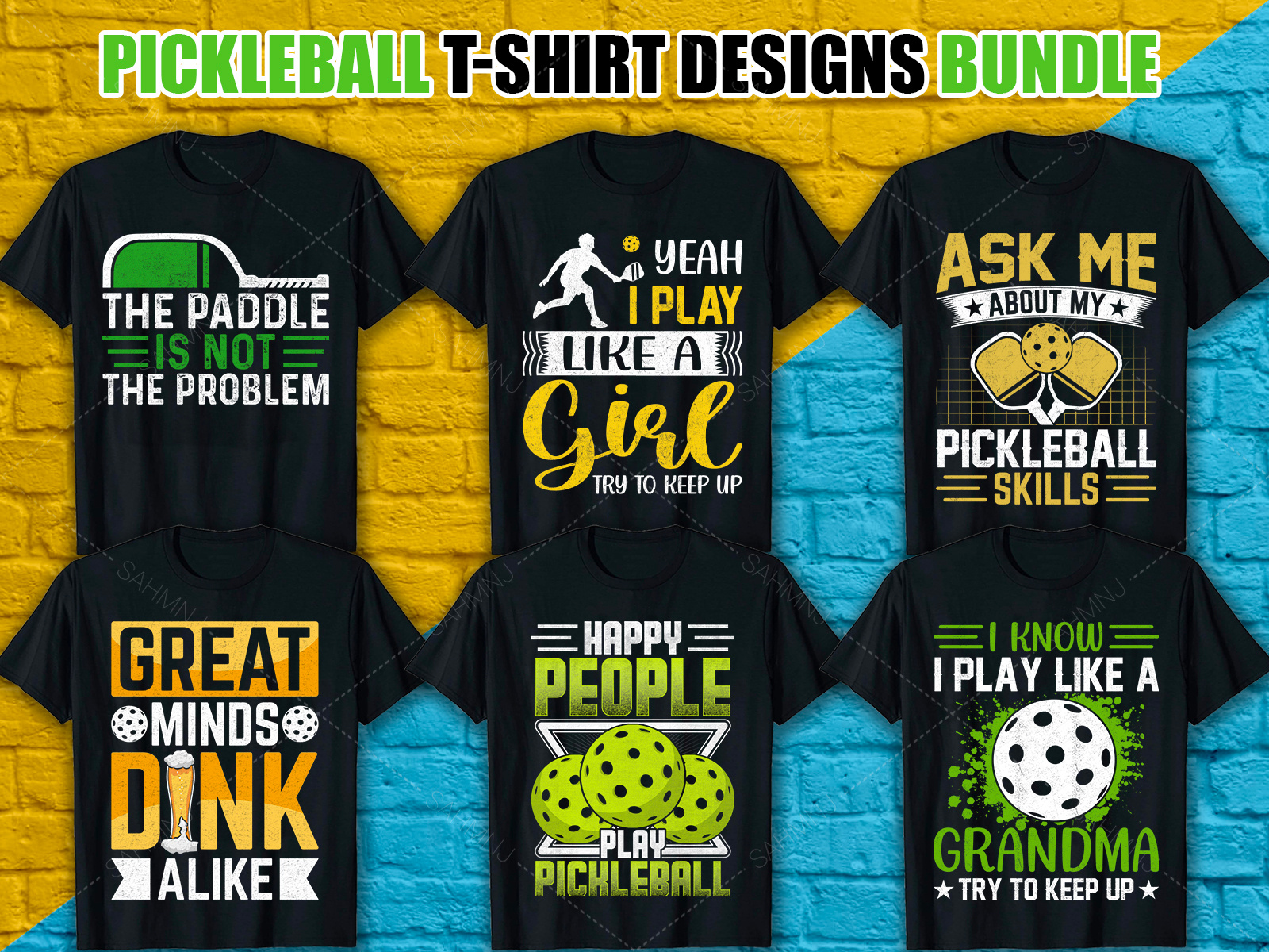 Pickleball T-shirt Design for merch by amazon by SAHMNJ on Dribbble