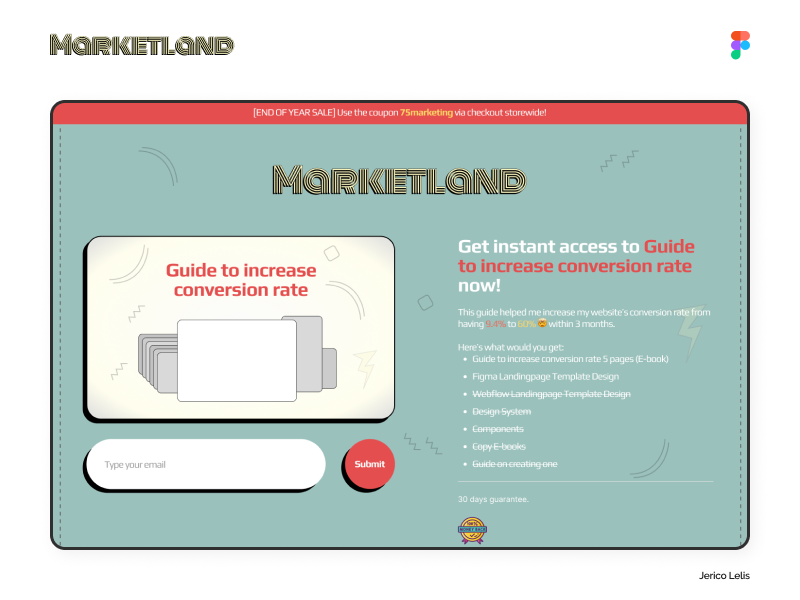Marketland has Increased 160% conversion rate by Jerico Lelis on Dribbble