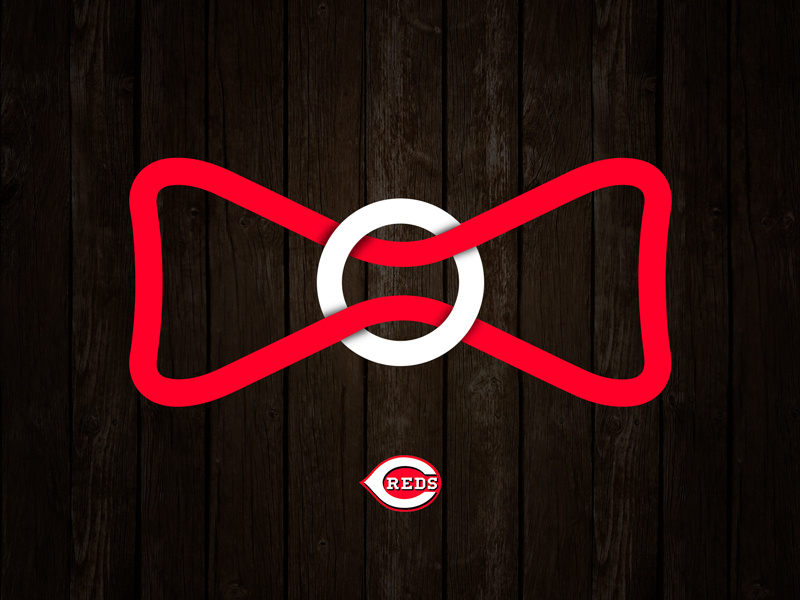 Bow Tie Pledge logo for the Cincinnati Reds by Shaun O'Brien on Dribbble