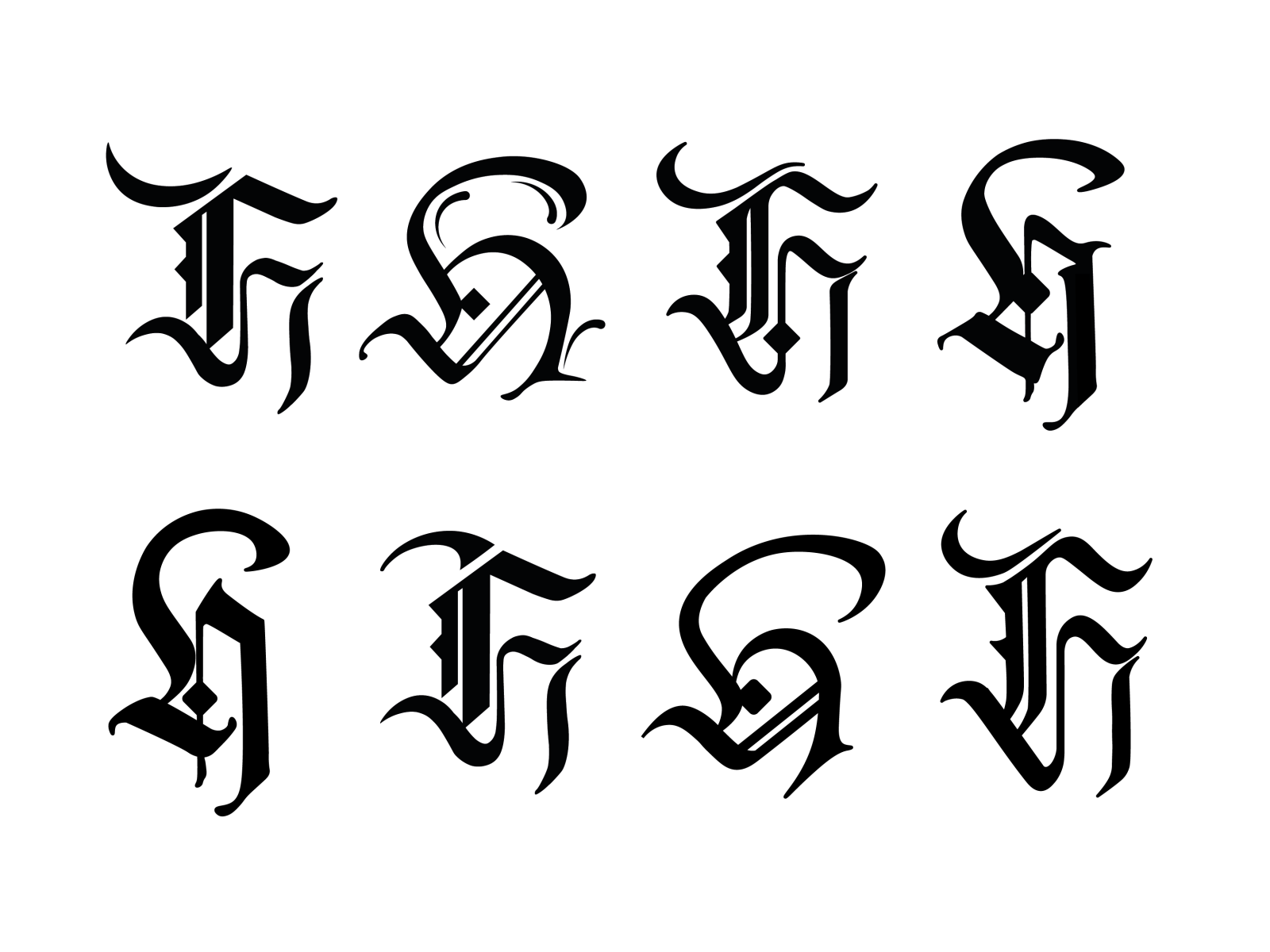 Creation of a Gothic H by Helen on Dribbble