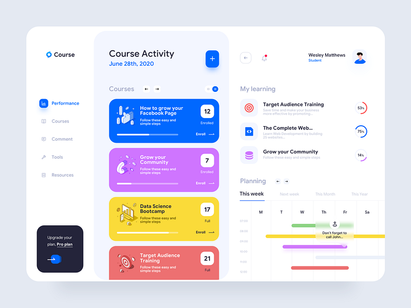 Course web app by Ariuka for Awsmd on Dribbble