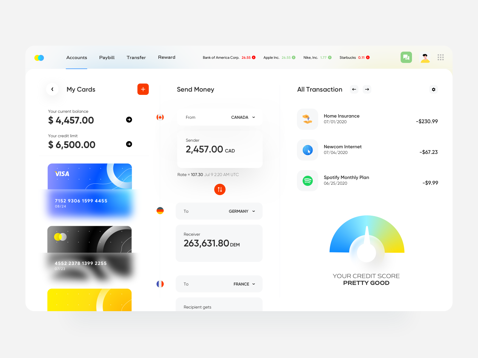 Online Banking Web app by Ariuka for Awsmd on Dribbble