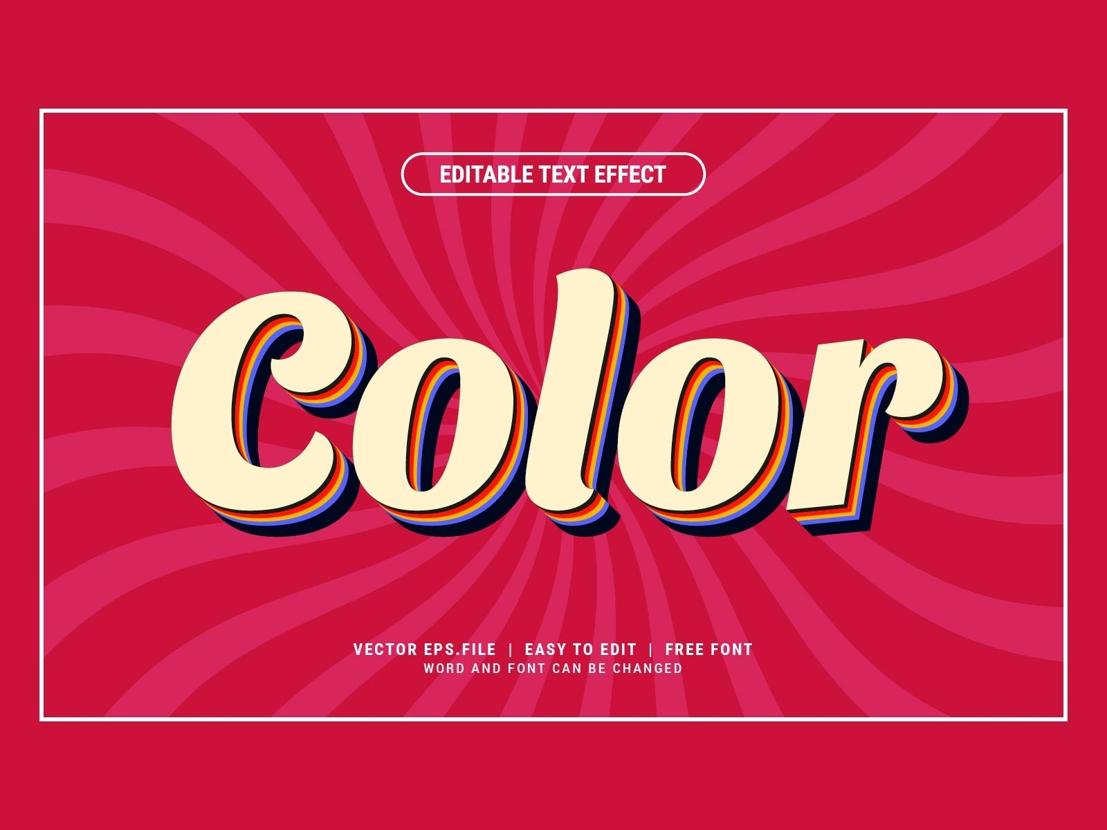 Editable color text effect style by La Abidin on Dribbble
