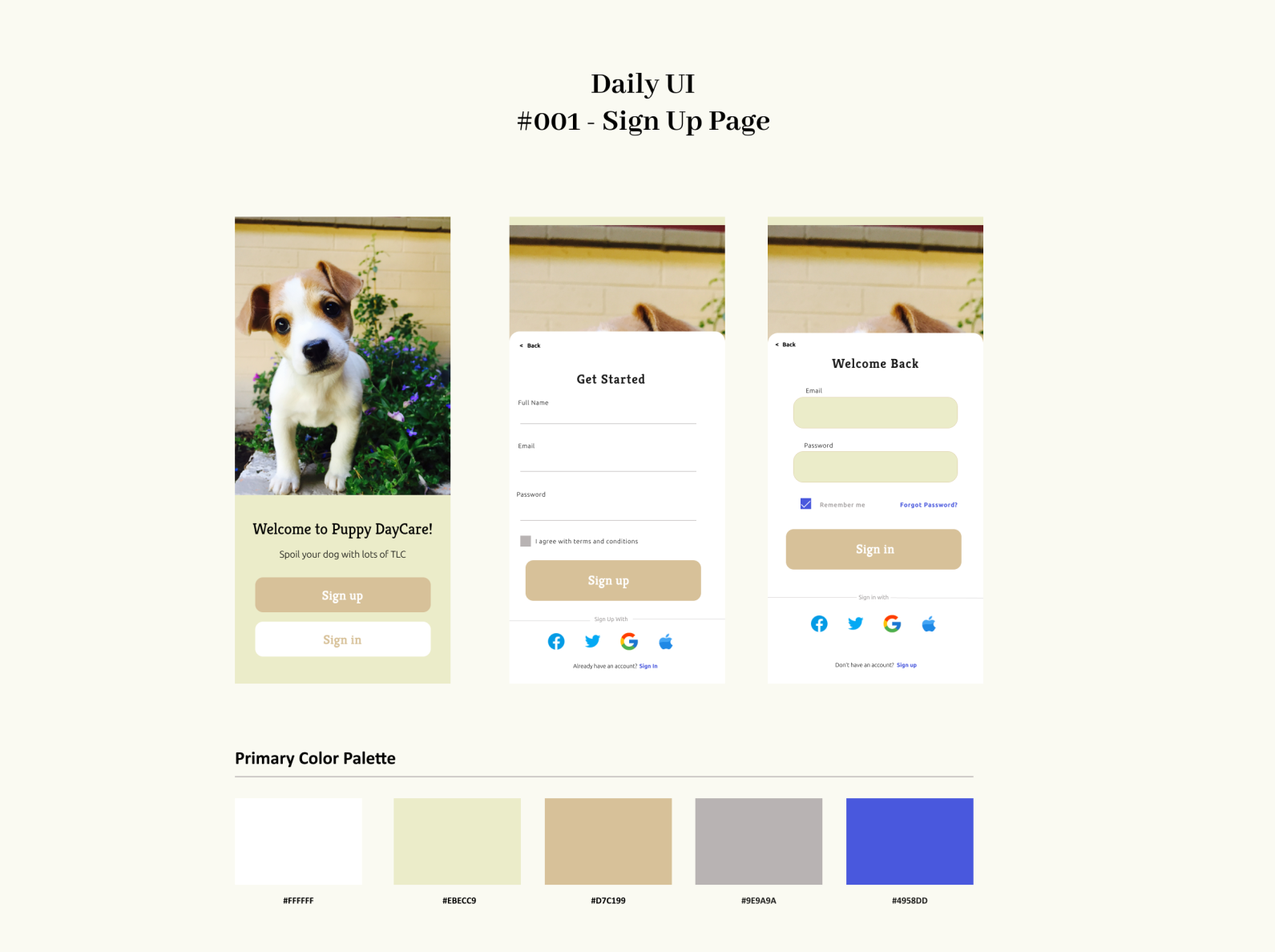 Daily UI Challenge - Sign up form #dailyui #001 by Nour Omar on Dribbble