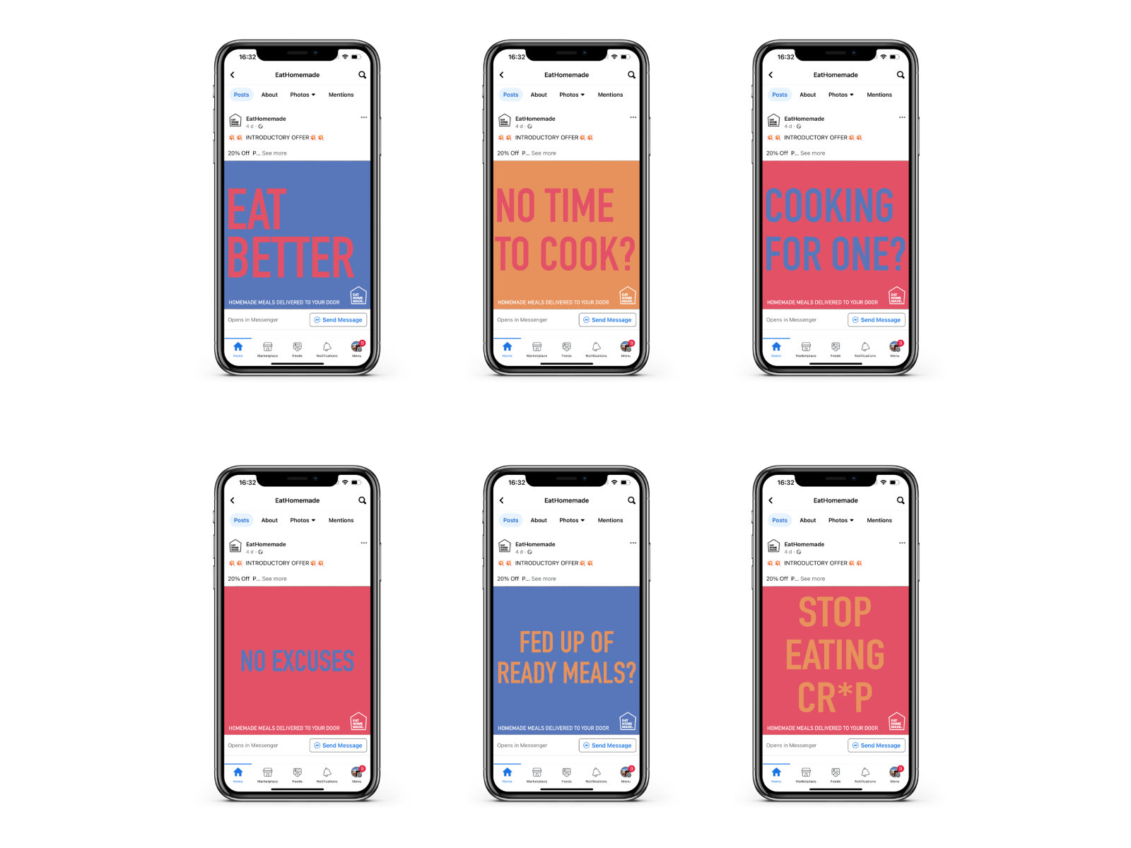 Eat Homemade Social Ads by Ben Martin on Dribbble