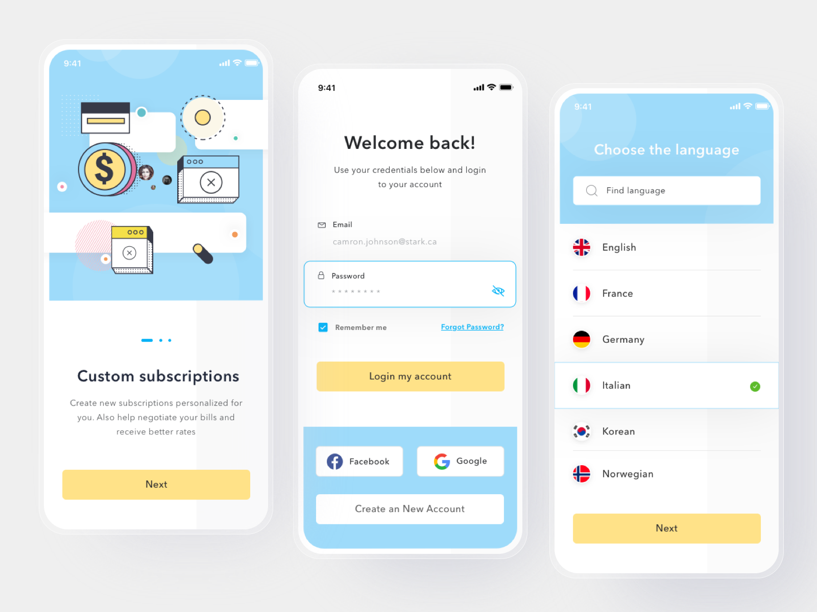 Subscriptions Manager App by Sulton handaya for Pelorous on Dribbble