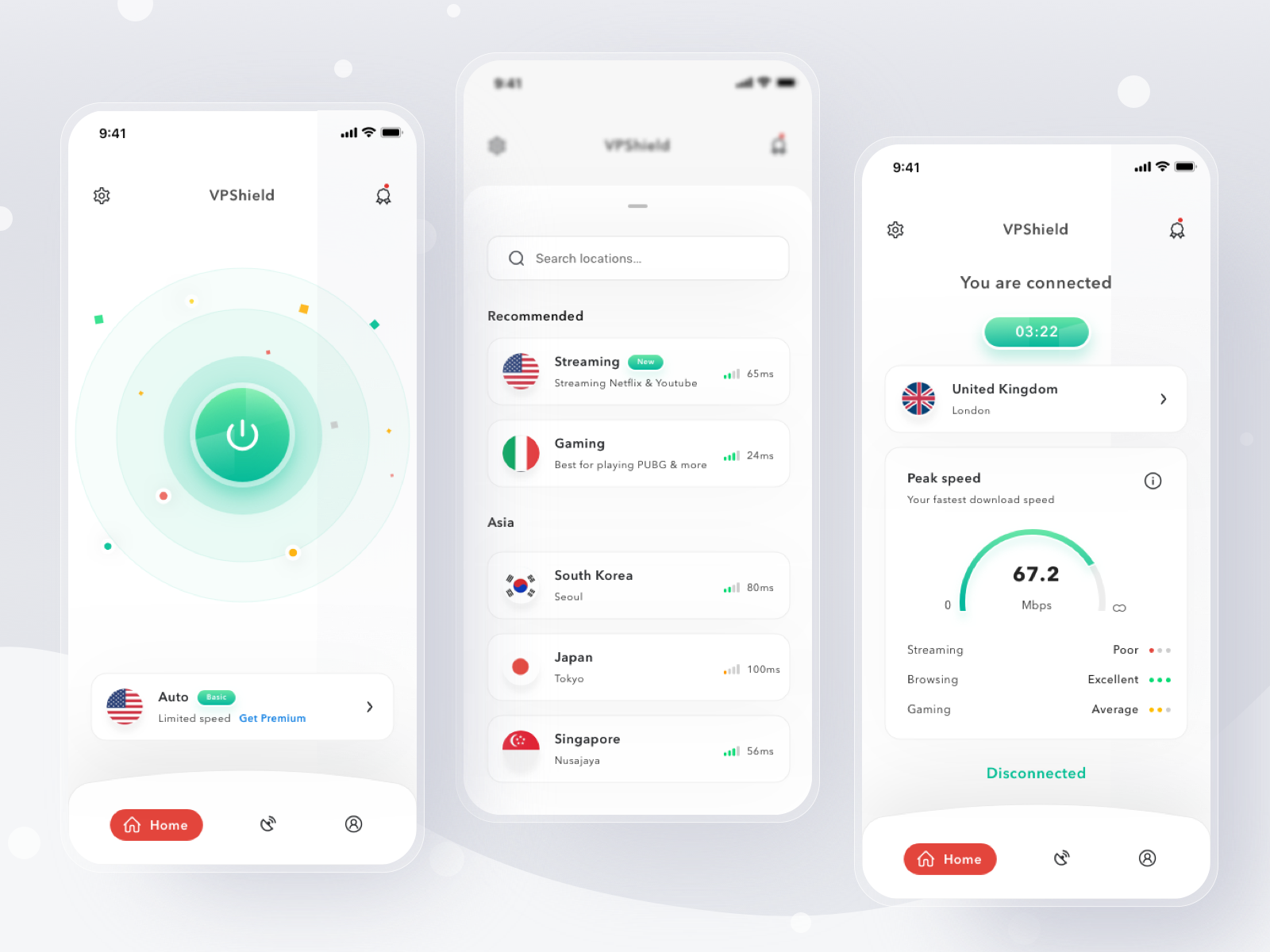 VPN Mobile App by Sulton handaya for Pelorous on Dribbble
