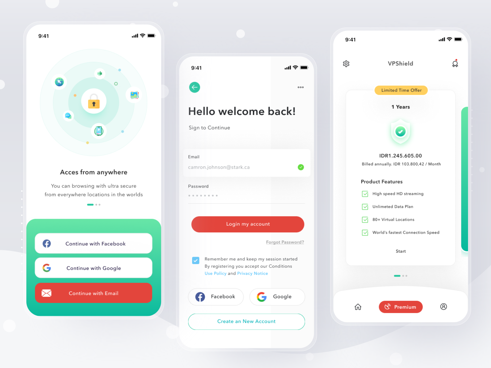 VPN Mobile App by Sulton handaya for Pelorous on Dribbble