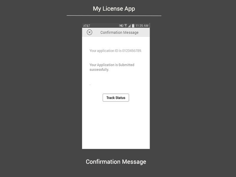 My License App - Confirmation message screen by Pooja Tripathi on Dribbble