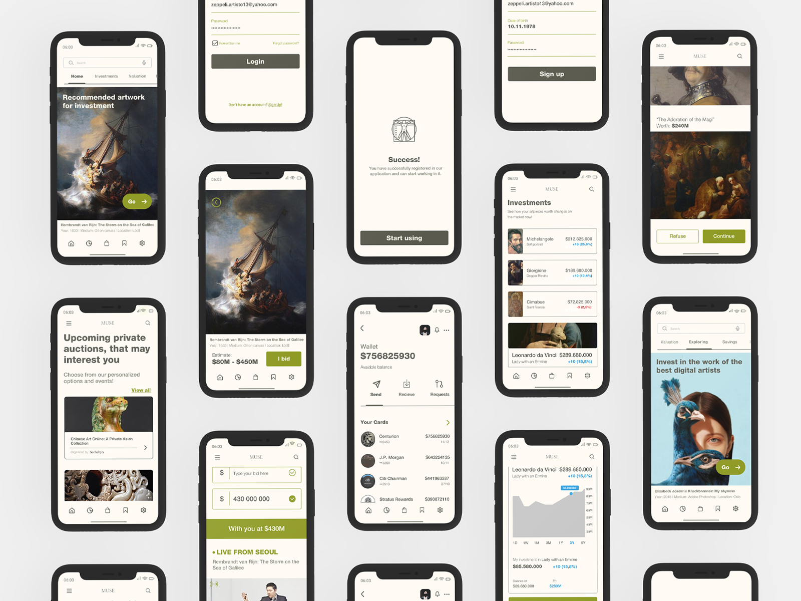 M U S E - art related finance tracking app by Viktória Horváth on Dribbble