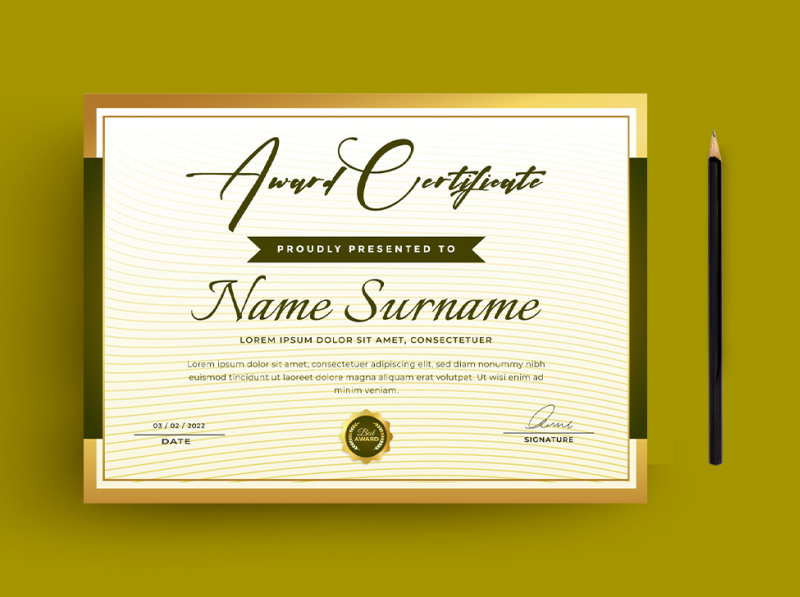 Certificate Design by SD Graphic on Dribbble