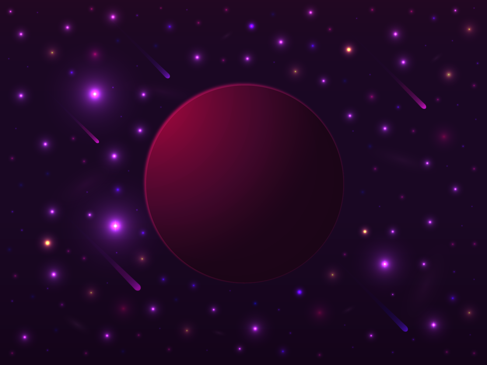 Deep purple galaxy background with planet and stars by Natalia on Dribbble