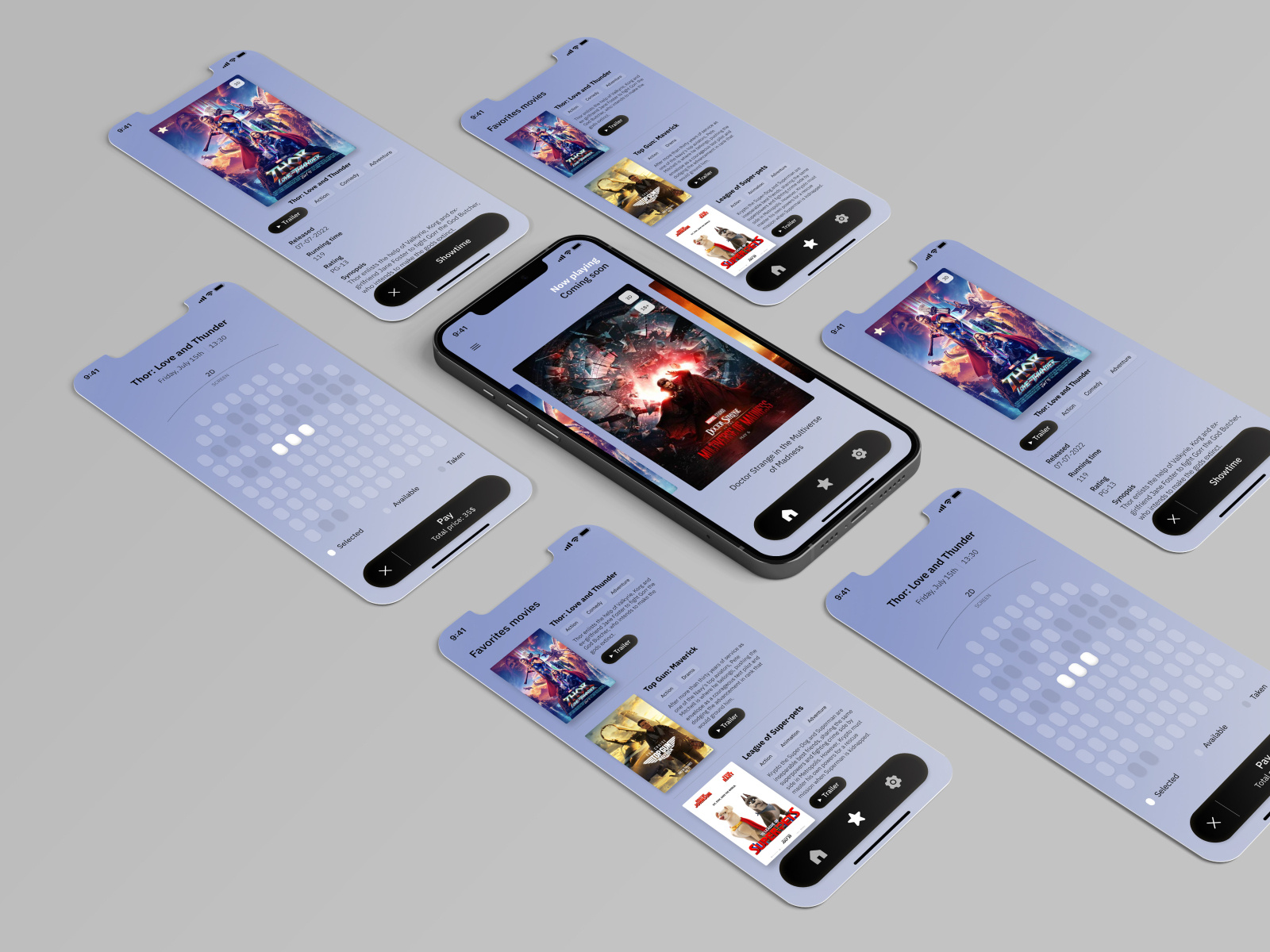 Cinema booking Mobile App by Maryna on Dribbble