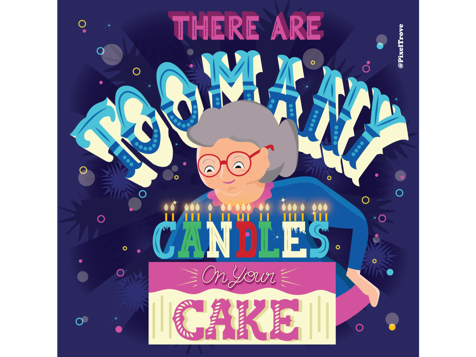 Hand lettered fun birthday card by Pixel Trove on Dribbble