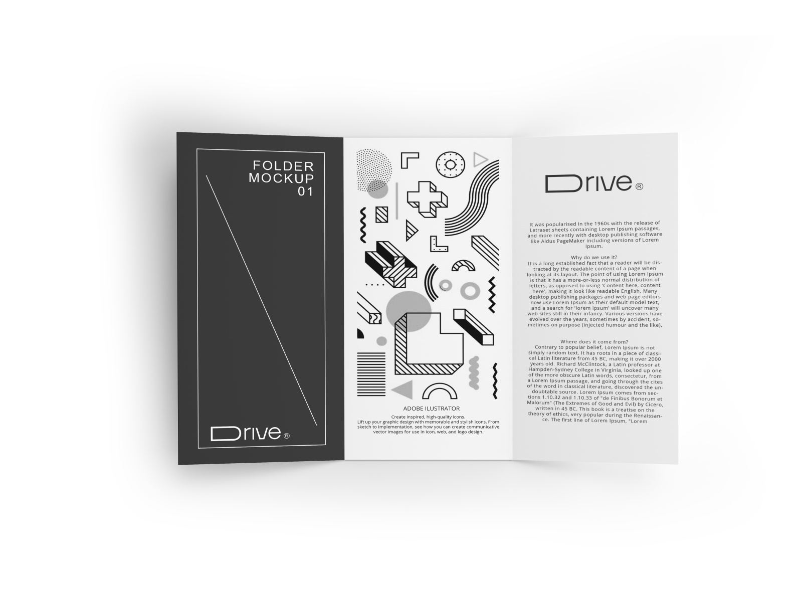 Trifold Freebies Mockup by Mockup Drive on Dribbble