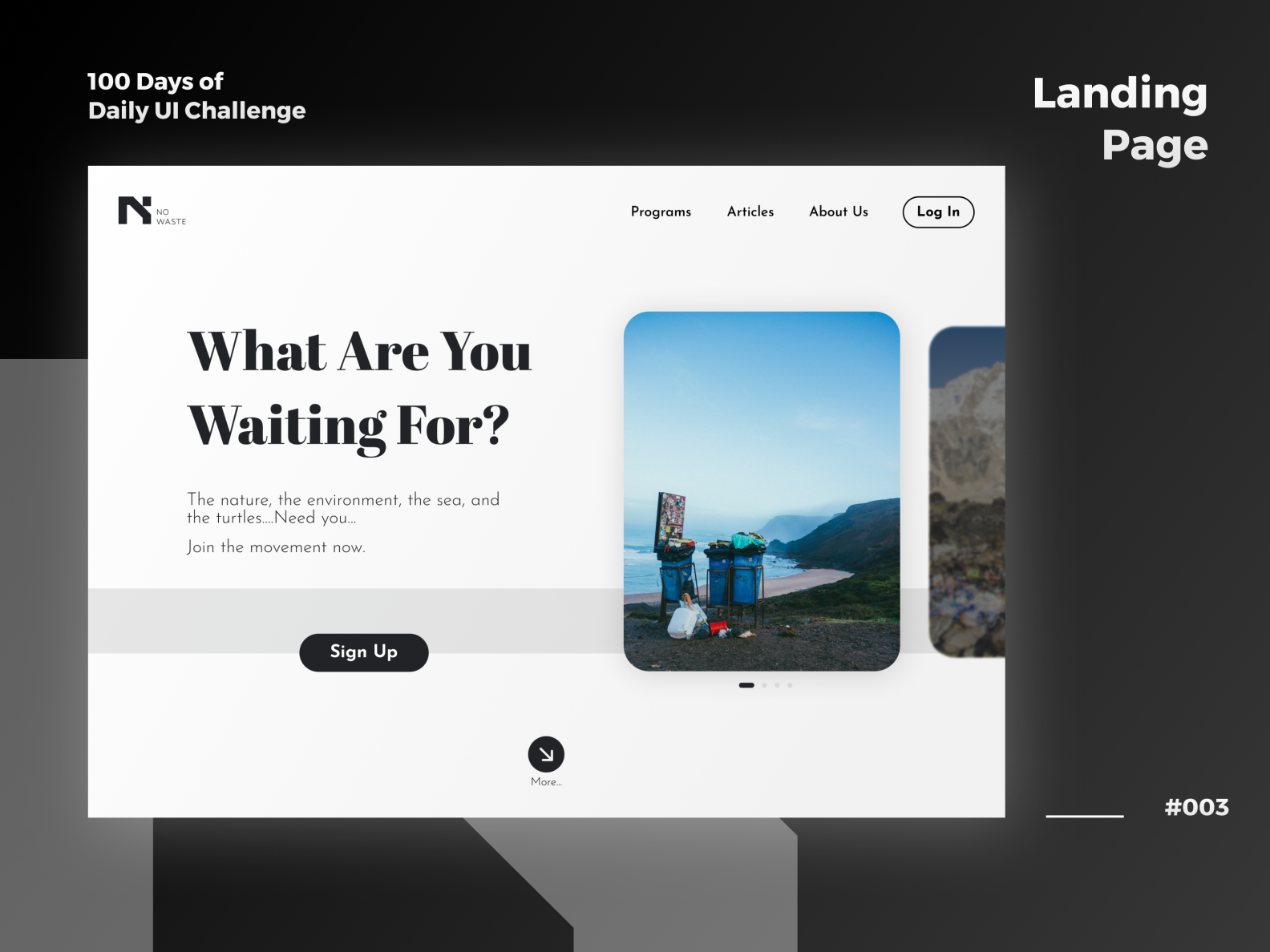 100 Days of UI - Day #003 (Landing Page) by Muhammad Rafy "Murfy" on ...