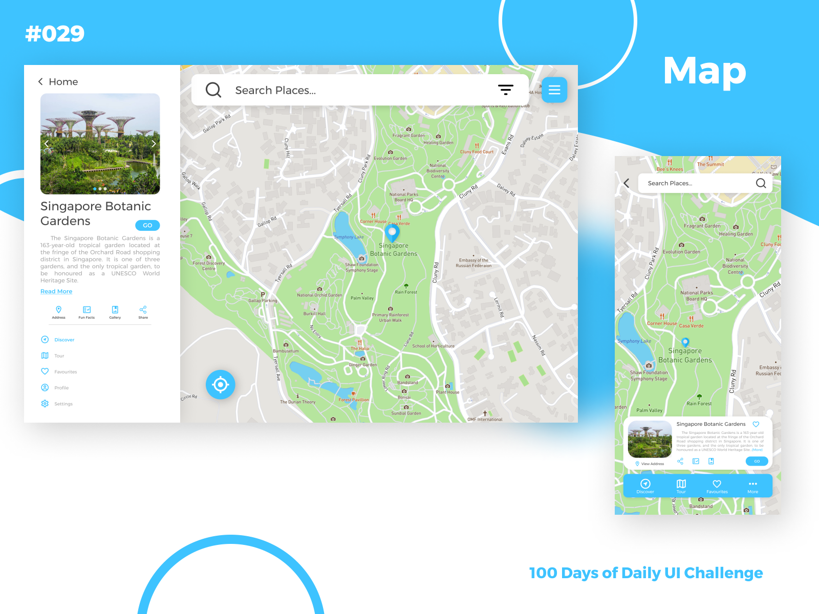 100 Days of UI - Day #029 (Map) by Muhammad Rafy "Murfy" on Dribbble