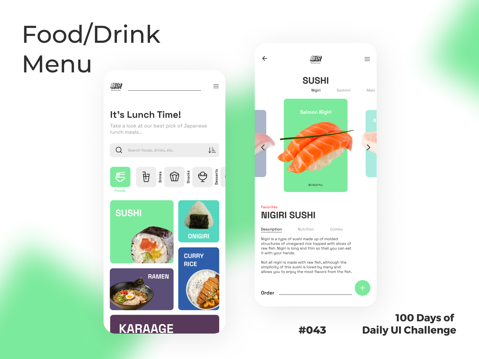 100 Days of UI - Day #043 (Food/Drink Menu) by Muhammad Rafy "Murfy" on ...