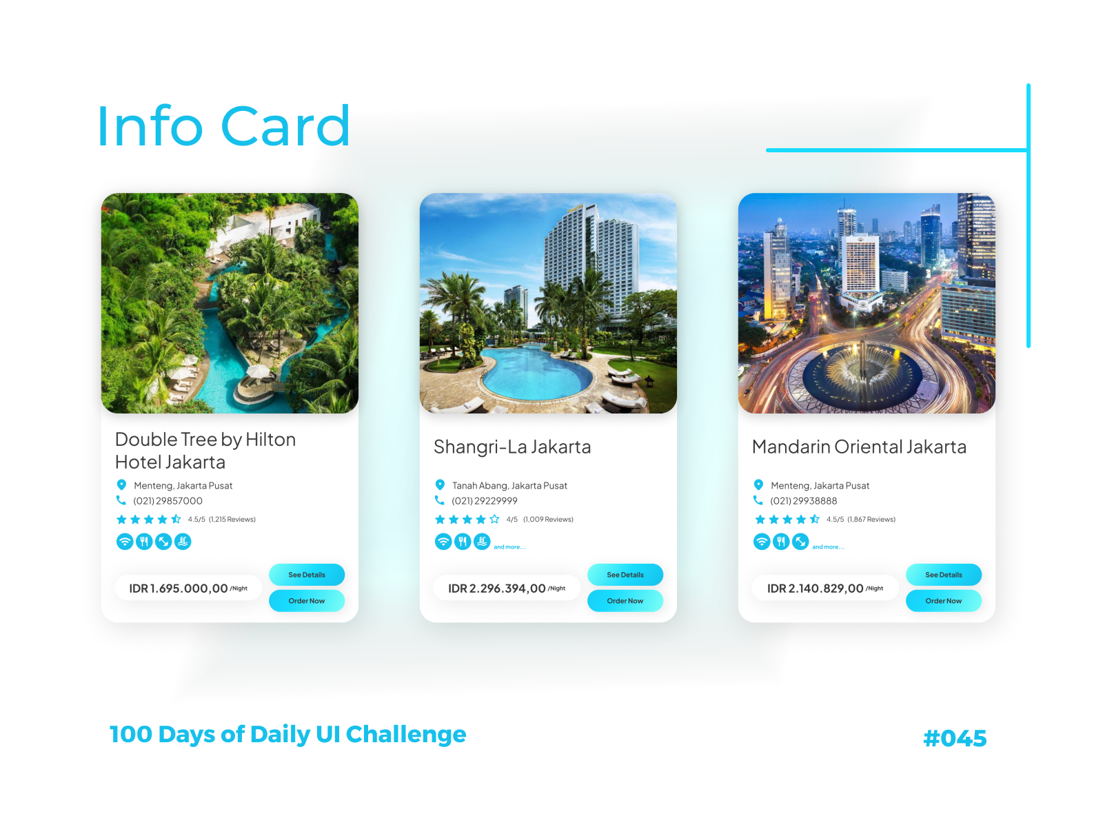 100 Days of UI - Day #045 (Info Card) by Muhammad Rafy "Murfy" on Dribbble