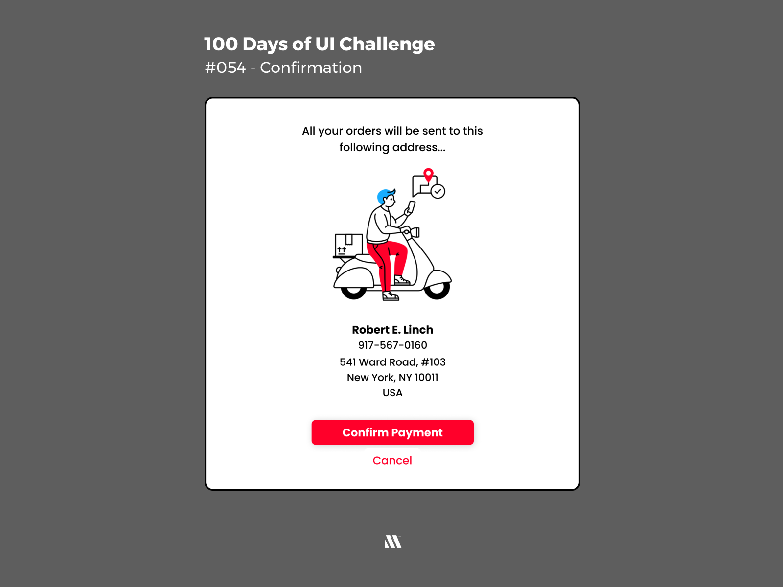 100 Days of UI - Day #054 (Confirmation) by Muhammad Rafy "Murfy" on Dribbble