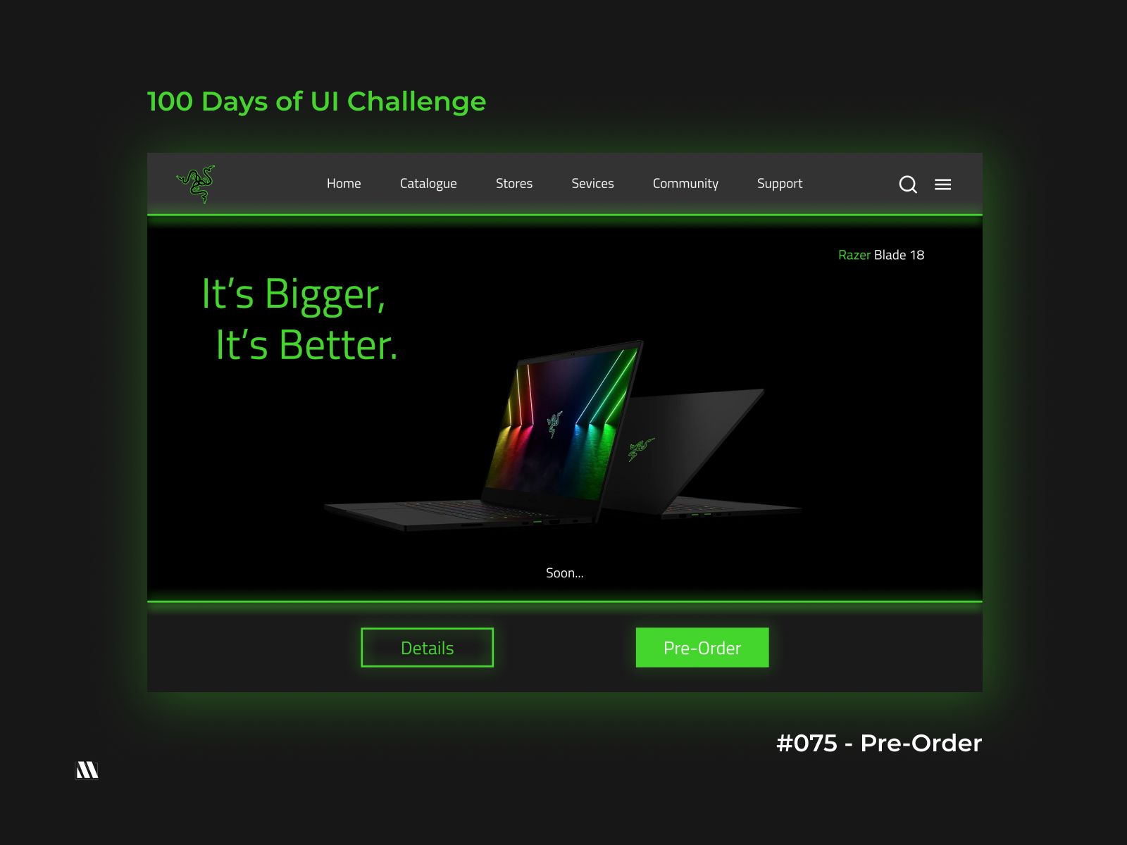 100 Days of UI - Day #075 (Pre-Order) by Muhammad Rafy "Murfy" on Dribbble