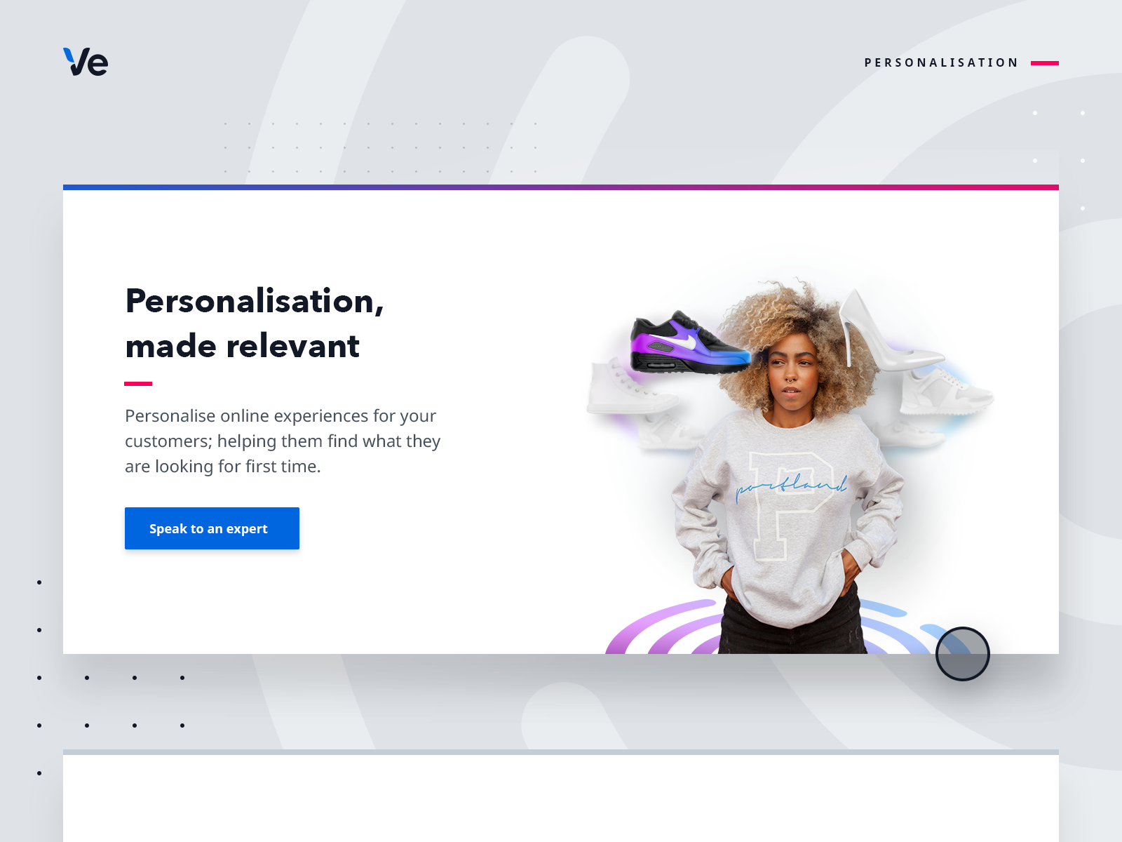 Personalisation web graphic by Anthony Lewis on Dribbble