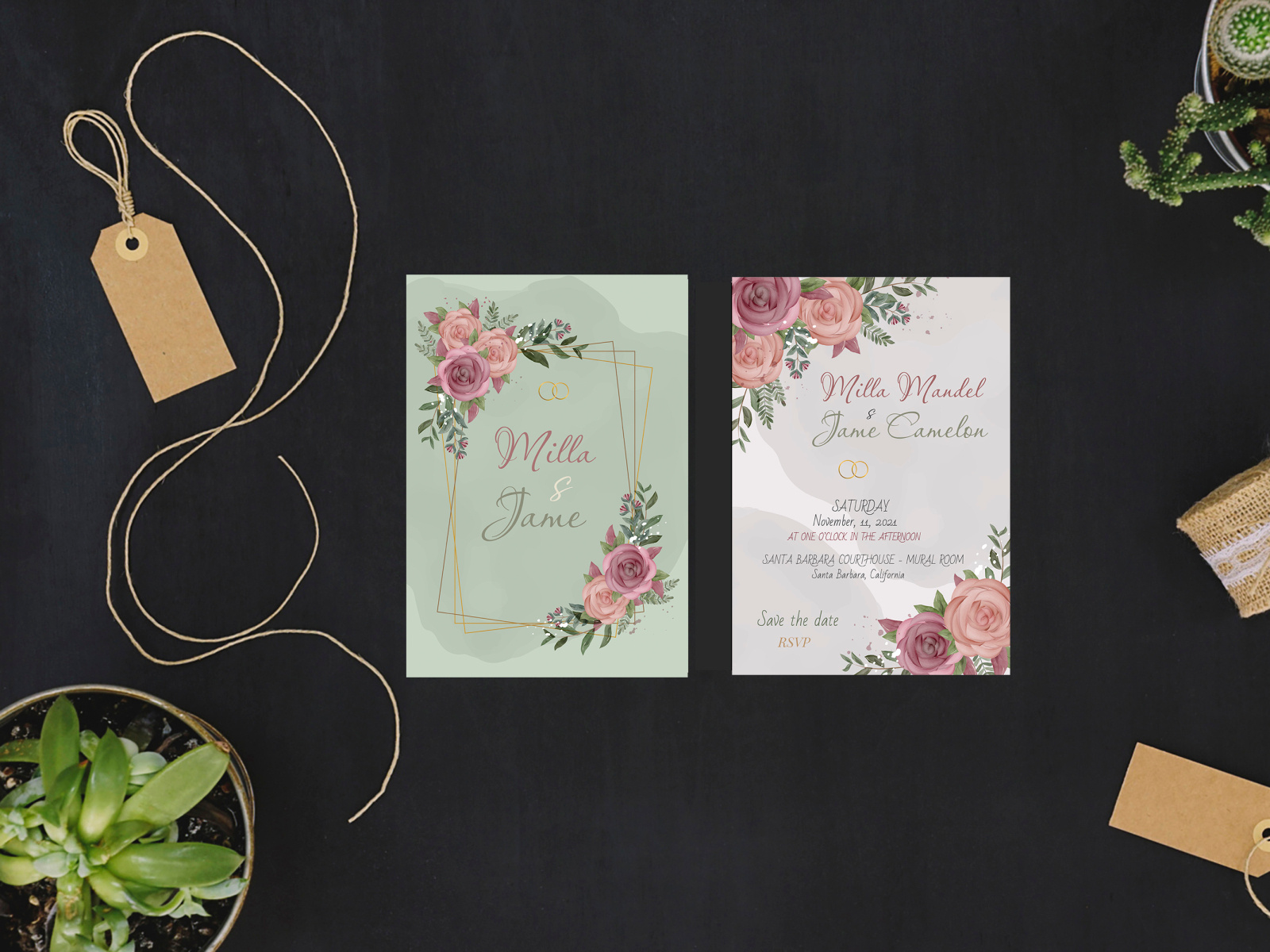 Wedding invitation by Anna Tomashenko on Dribbble