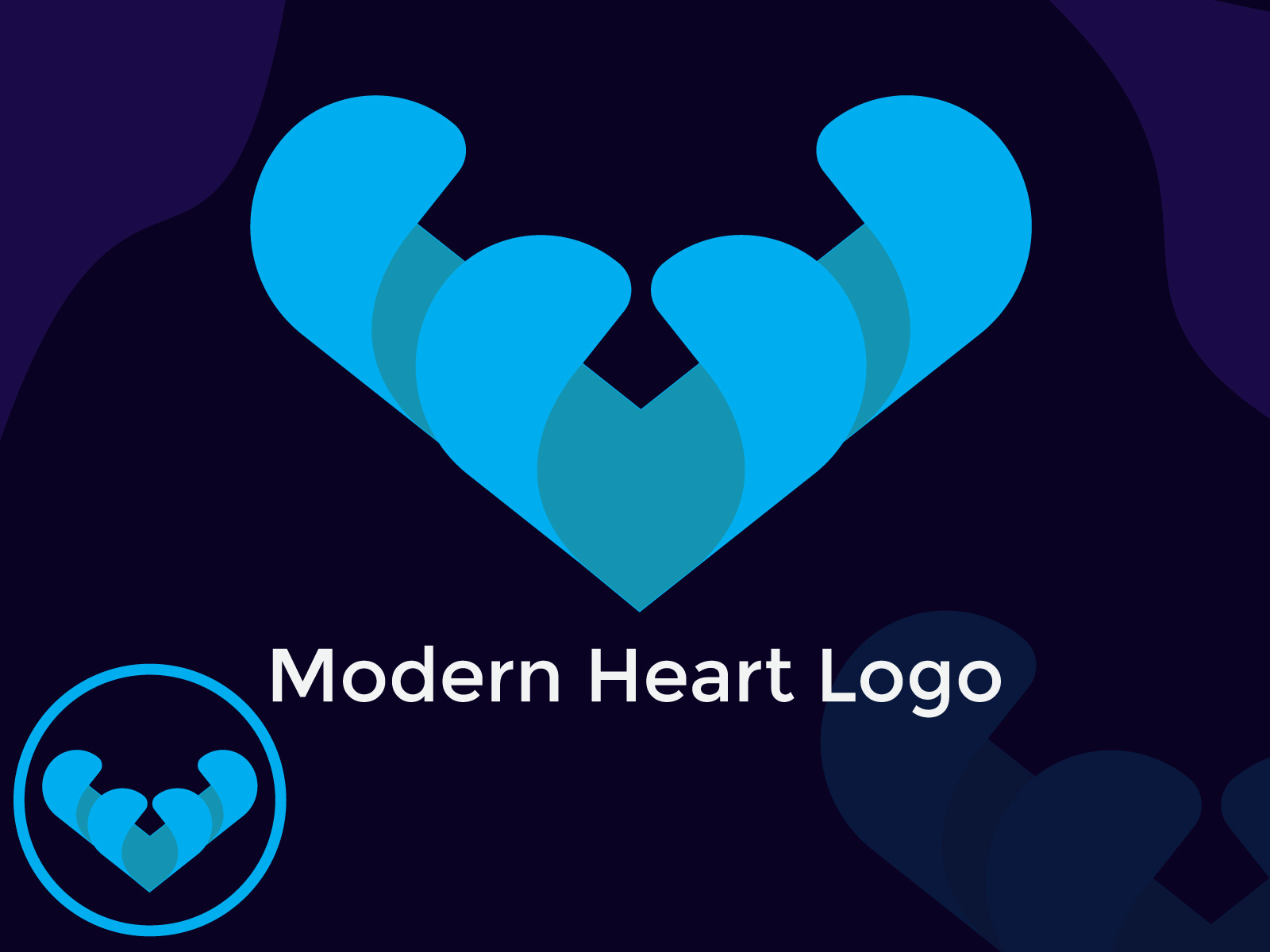 Modern heart Logo by Md. Limon on Dribbble