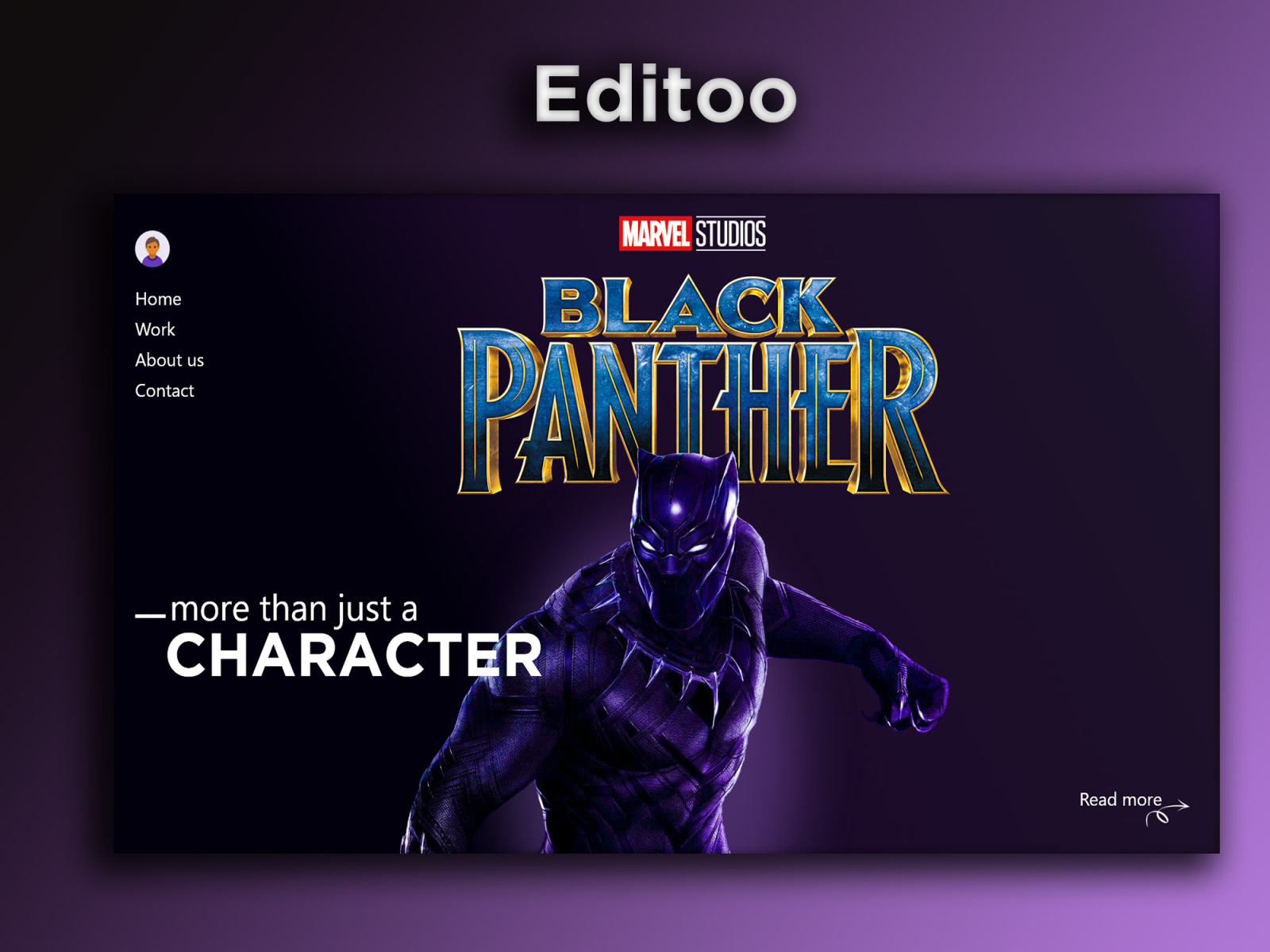 Black Panther Landing Page Ui by Sumit Chauhan on Dribbble