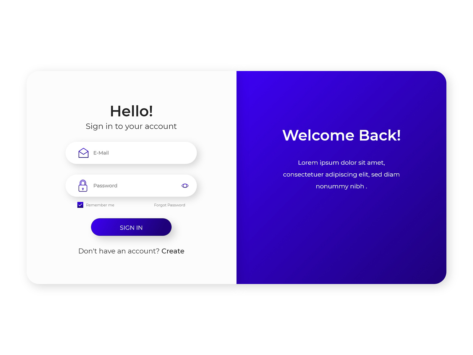 Sign In Page by Veeresh Pattar on Dribbble