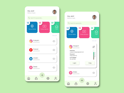 Password Secure App UI Design by Kaviya Thirumurthy on Dribbble