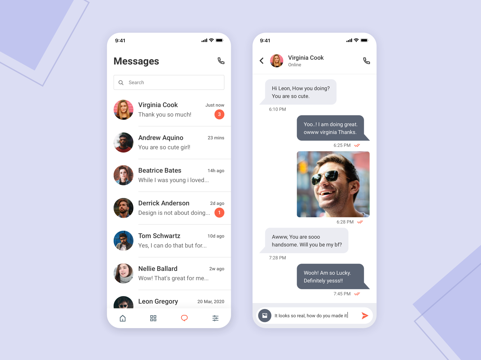 DailyUI Challenge #013: Direct Messaging by Sujata Kushwaha 🏀 on Dribbble