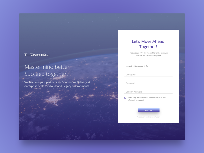 Login into future by Suraj Srinivasa on Dribbble