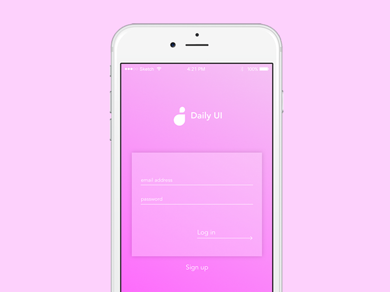 Daily UI Challenge - 001 - Sign Up by Anne-Marie Lafontaine on Dribbble