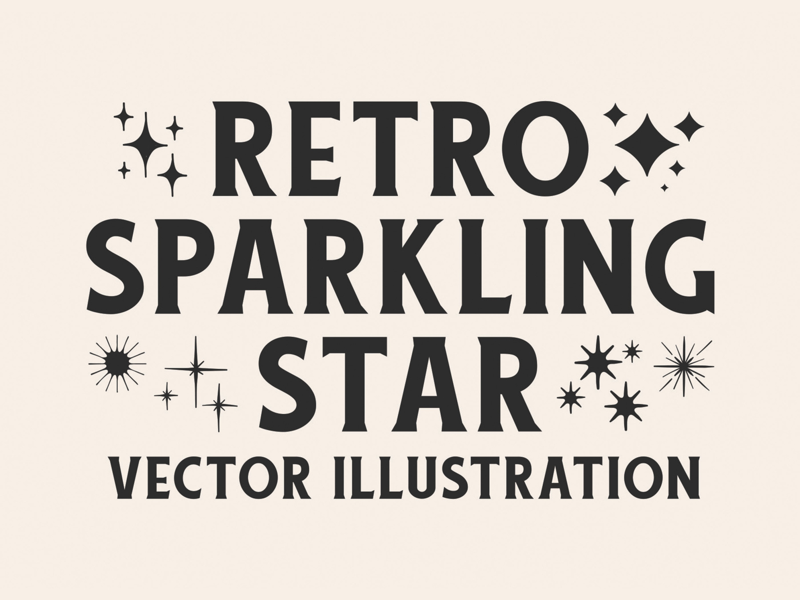 Retro Sparkling Star Vector Illustration by Lilstuff Co on Dribbble