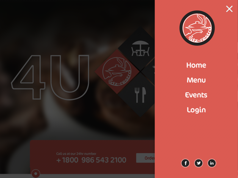Slide Menu by ziropixel on Dribbble