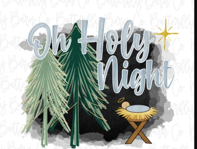 Holy Night PNG | Christmas PNG | Sublimation by Butterfly Barn Co on ...