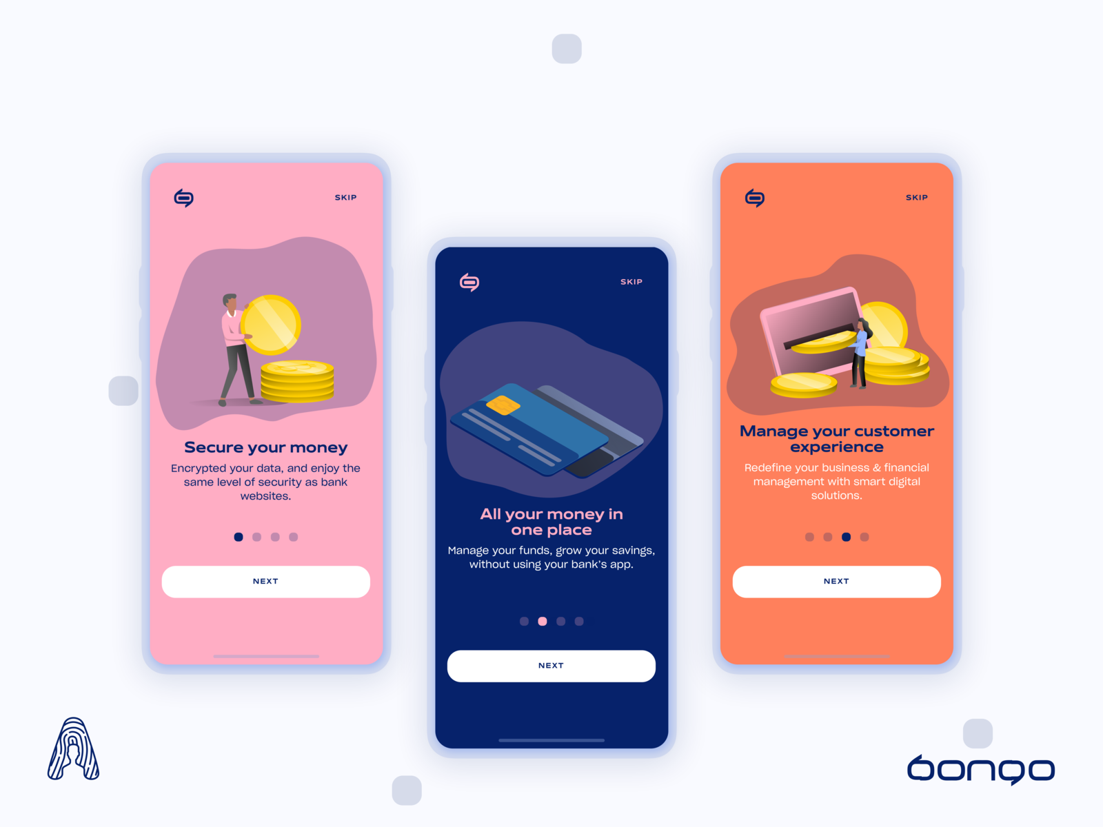 Bongo | FinTech App - Onboarding by Jesse Ikolo B. on Dribbble