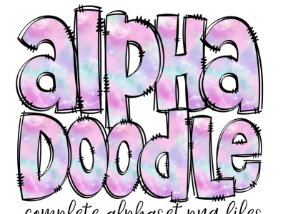 Pink Pastel Sky Alphapack, digital alphabet by Doodle Letters Store on ...