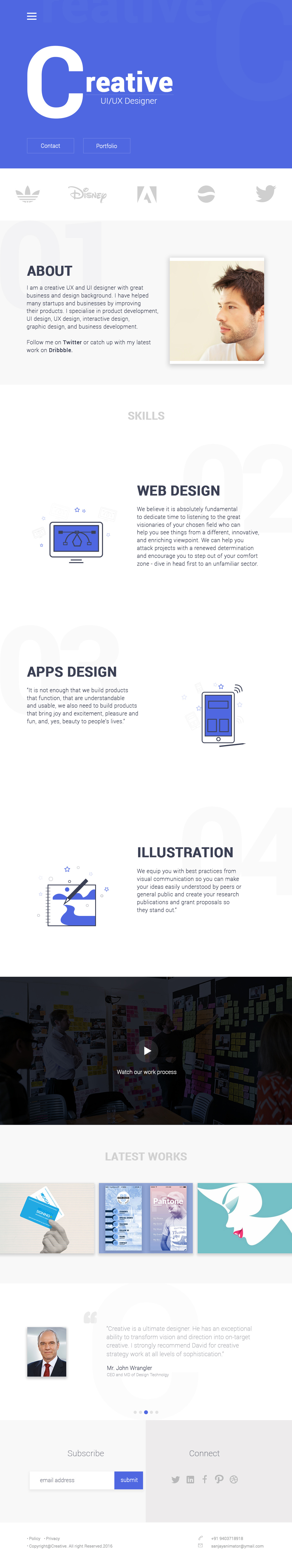 Creative Portfolio by Sanjay Kumar on Dribbble