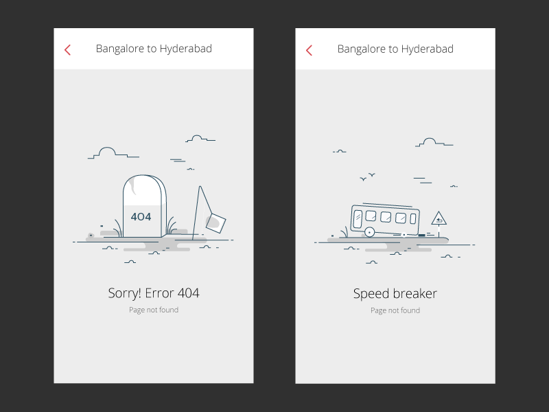 Error Message Screens. by PraveenPrakashanNair on Dribbble