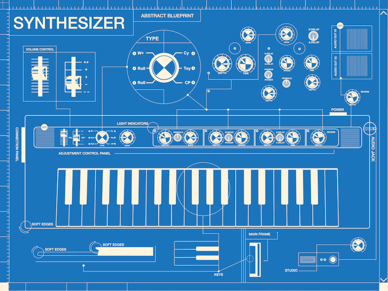 Synthesizer [Abstract] Blueprint by Simo Herold on Dribbble
