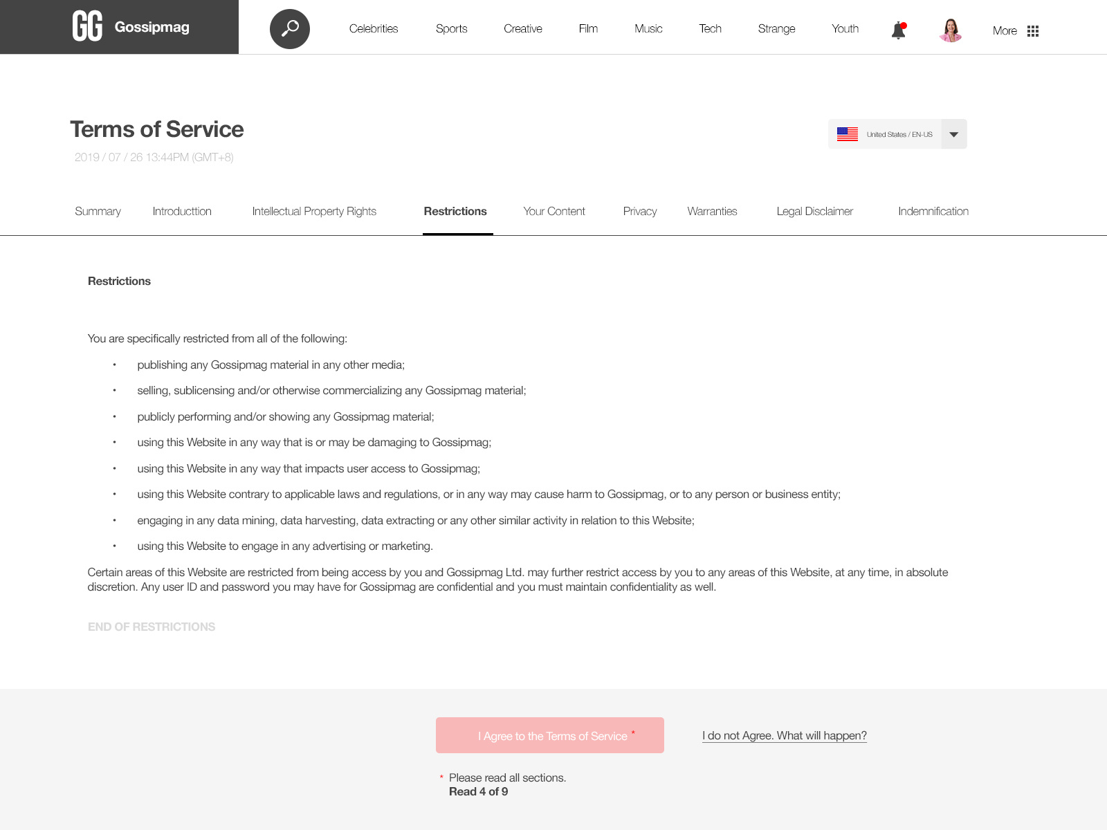 089 Terms Of Service | 100 Days of UI Design by Simo Herold on Dribbble