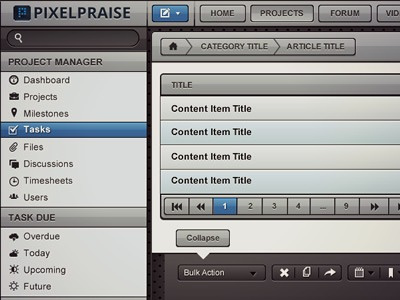 Pixel Praise Web App Theme by Kyle Ledbetter on Dribbble