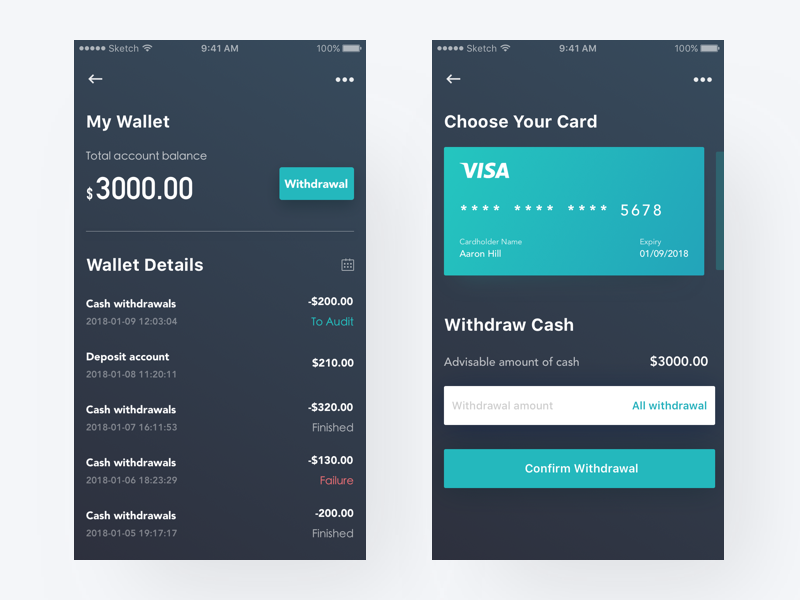 Daily UI #01——The cash app by DKK on Dribbble