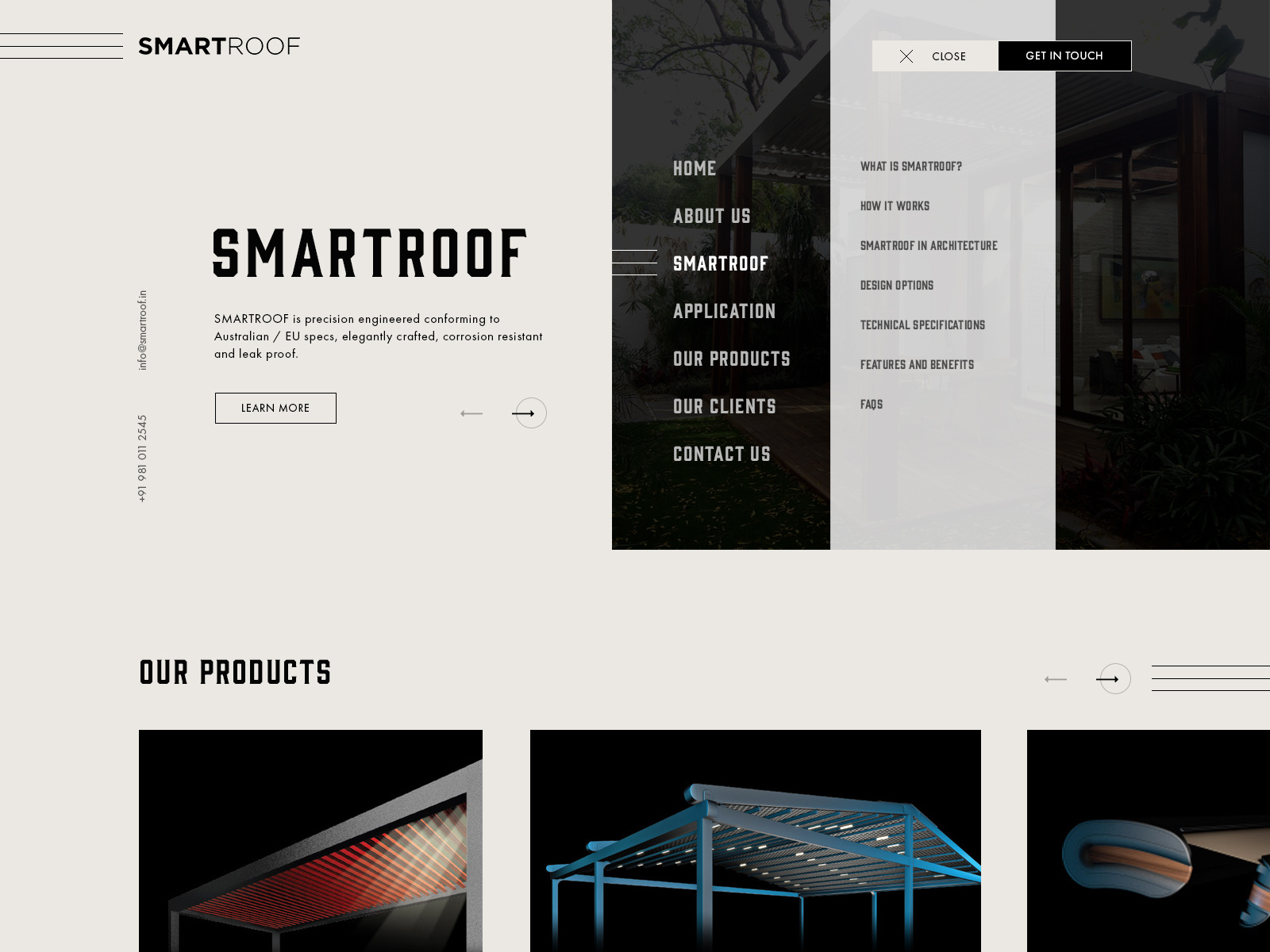 Smart Roof Menu by Sandeep Tripathi on Dribbble