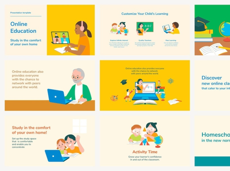 Education editable slide templates by Jagonathbd on Dribbble