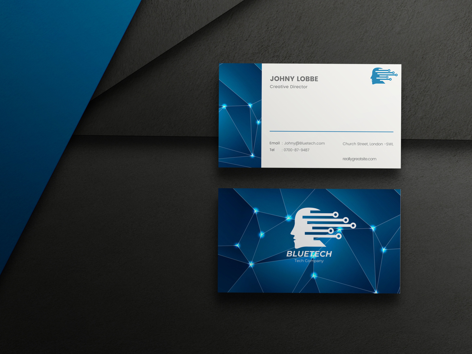Tech Business Card by farhat amjad on Dribbble