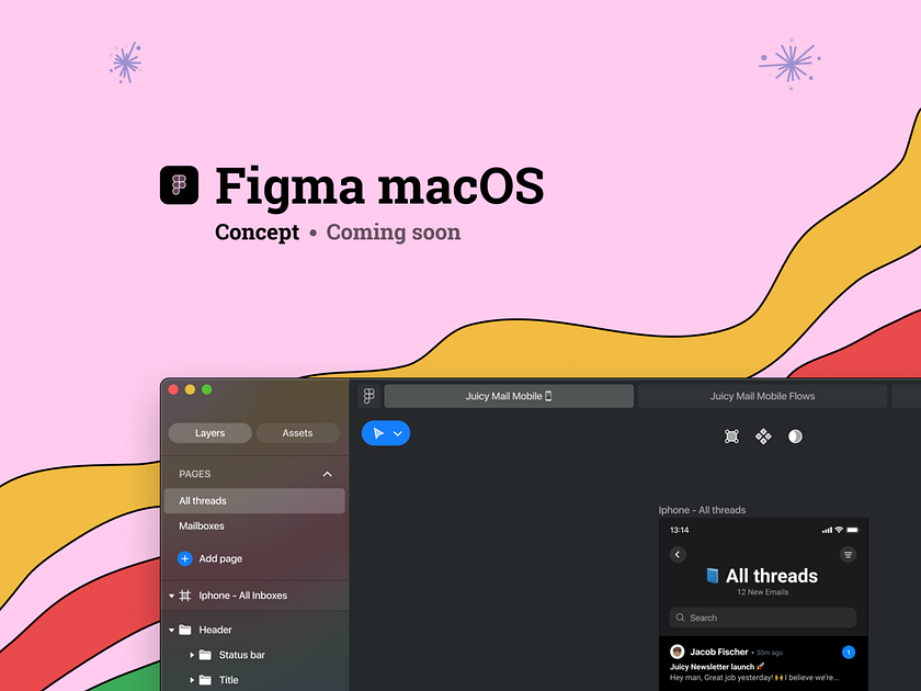 Figma macOS concept preview by Roman Tesliuk on Dribbble
