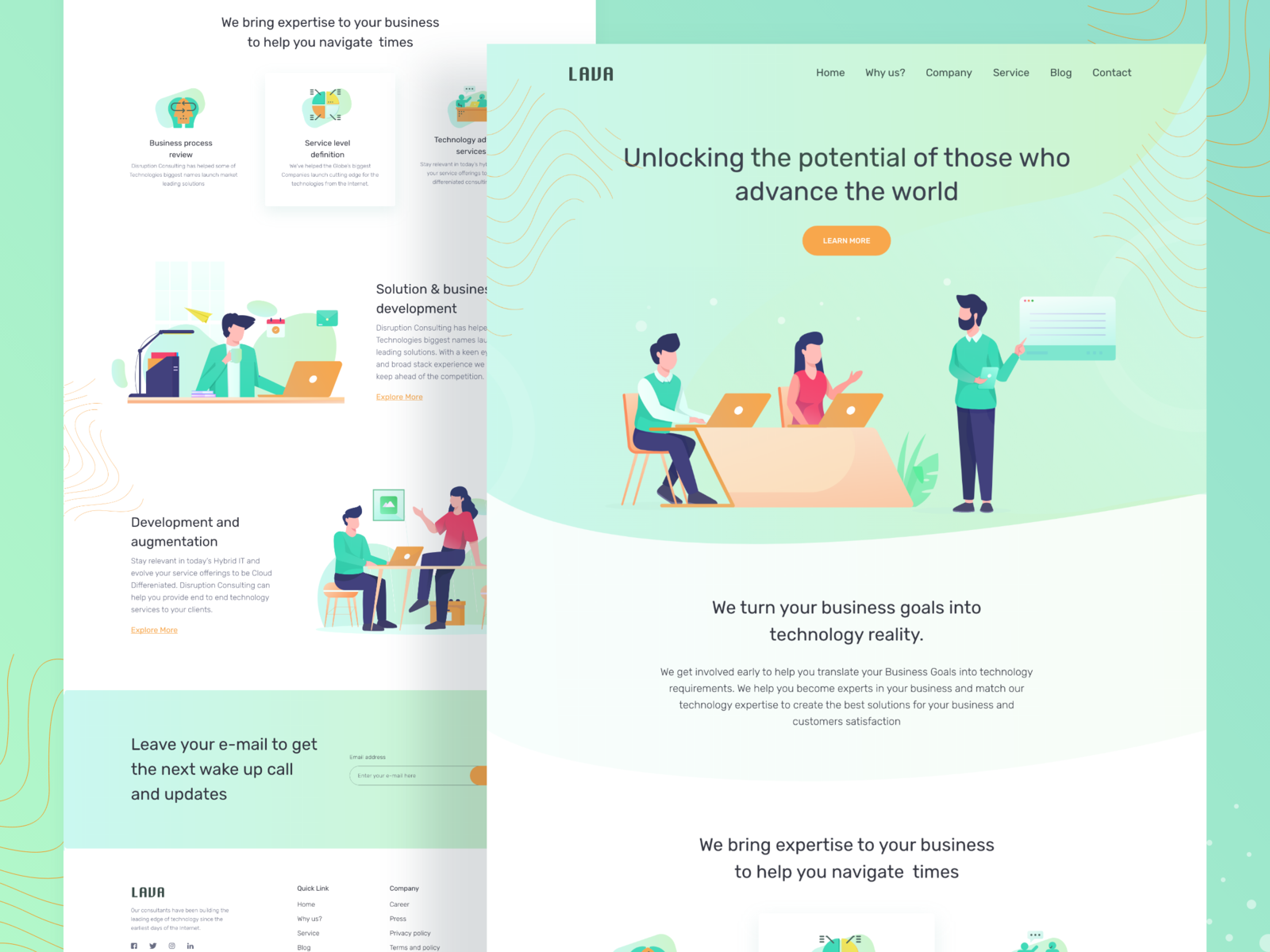 Consultancy agency landing page exploration by Samsuzzaman Raju for ...